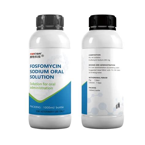 Veterinary Medicine Fosfomycin Sodium Oral Solution Antibacterial Drugs Antibiotics Gmp