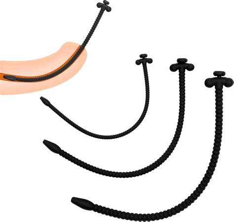 Soft Silicone Urethral Sound Kit 3pcs Urethral Plug Hollow Tube Urinary