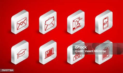 치과 카드 메일 및 이메일 커피 머신 컵 모바일의 졸업 모자 내부 헤드 기어 봉투 발렌타인 하트 노트북 이력서 및 아이콘이 있는