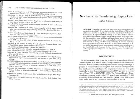 Pdf New Initiatives Transforming Hospice Care