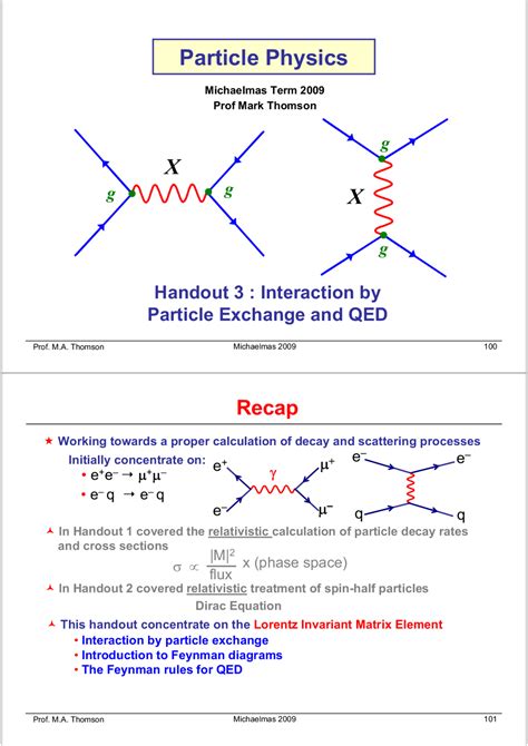Particle Physics Part Iii Handout 03 2004 Physics Exercises Particle Physics Docsity