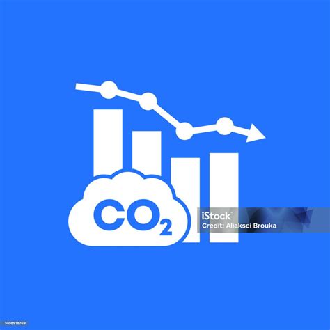 Gas Co2 Ikon Pengurangan Emisi Karbon Dengan Grafik Vektor Ilustrasi