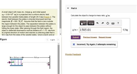 Solved A Small Object With Mass M Charge Q And Initial Speed Vo 5