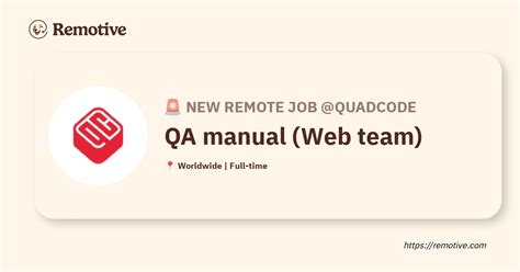 [hiring] qa manual web team quadcode