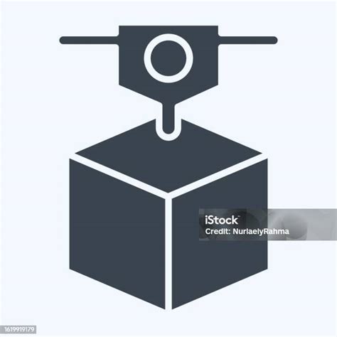 아이콘 3d 프린팅 3d 시각화 기호와 관련이 있습니다 글리프 스타일 심플한 디자인 편집 가능 간단한 그림 3차원 형태에 대한 스톡 벡터 아트 및 기타 이미지 Istock