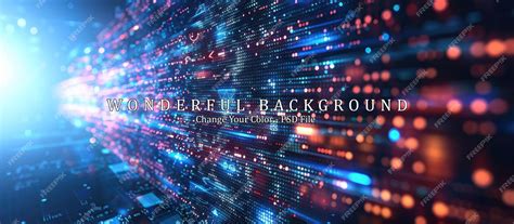 abstract digital data flow with glowing binary code lines and particles concept of futuristic