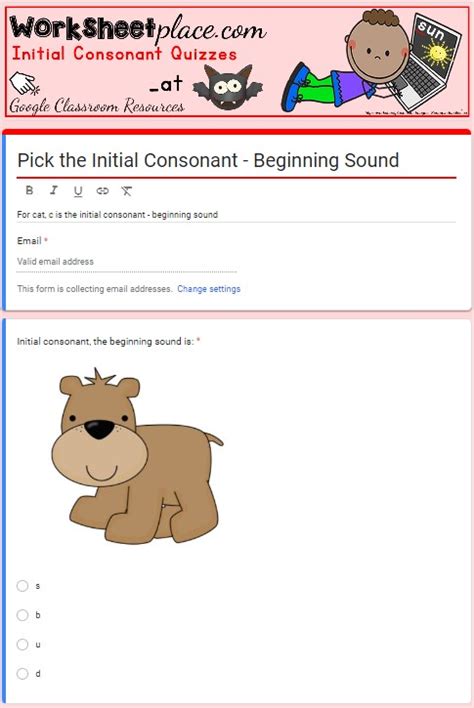 Initial Consonants Worksheets