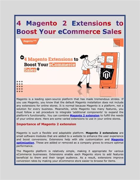 Ppt 4 Magento 2 Extensions To Boost Your Ecommerce Sales Powerpoint Presentation Id 11803055