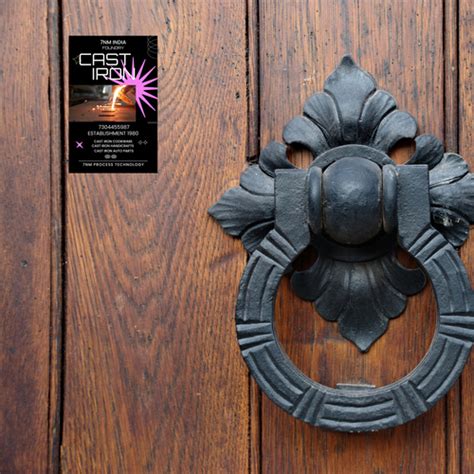 Cast Iron Door Gate Ring Pull Handle Metal Customized Size Black Color Residential And