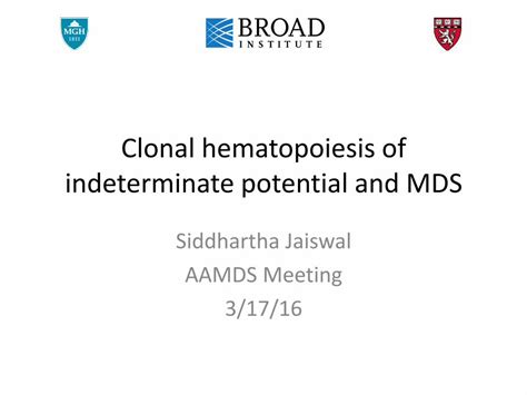 Pdf Clonal Hematopoiesis Of Indeterminate Potential And Mds Dokumen Tips
