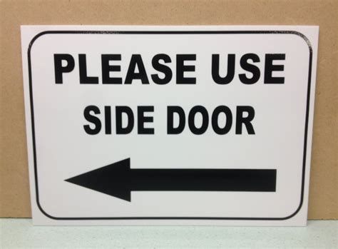 Use Side Door Sign Please Use Side Door Sign For Sale Picclick Uk