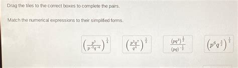 Solved Drag The Tiles To The Correct Boxes To Complete The