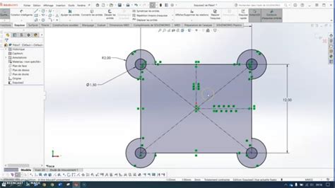 Cao 01 Cours 01 Ex13 Solidworks Esquisse Symétrie Youtube