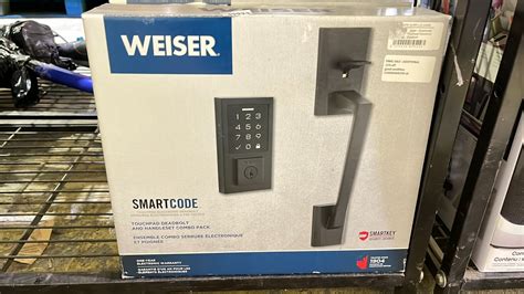 Weiser Smartcode Touch Pad Deadbolt And Handle Set Combo Pack Able