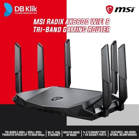 Router Msi Radix Ax6600 Wifi 6 Tri Band Gaming Router Radix Ax 6600