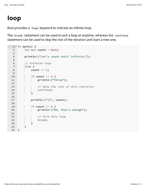 Loop Rust By Example Pdf Teaching Methods And Materials