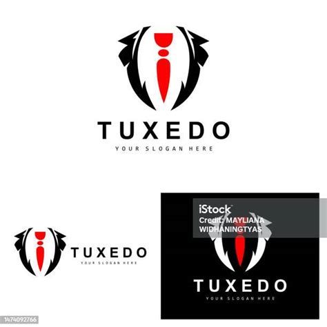 턱시도 로고 정장과 넥타이 벡터 남자 정장 드레스 재단사 디자인 나비 넥타이 Bowtie 아이콘 빈티지 클래식 일러스트 레이 션 0명에 대한 스톡 벡터 아트 및 기타 이미지