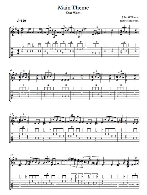 Star Wars Guitar Chords