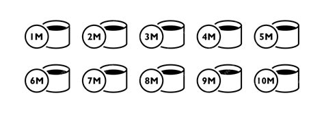Pao 화장품 오픈 월 수명 선반 제품 포장 벡터 그림에 대한 만료 기간 아이콘을 연 후 다른 유효 기간 프리미엄 벡터