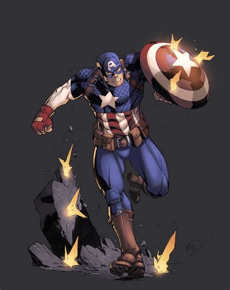 Captain America Color Logicfun Color Captain America Marvel Artwork
