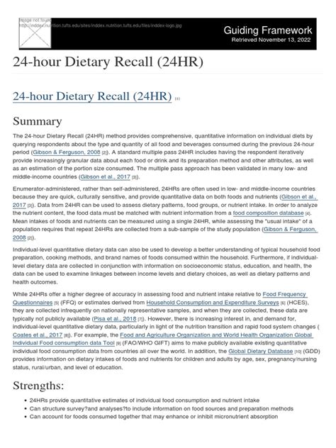 A Comprehensive Guide To 24 Hour Dietary Recall Surveys Strengths Weaknesses And Insights For