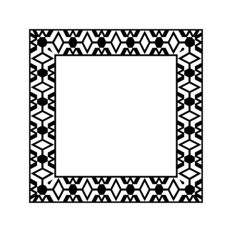 Premium Vector Ornamental Geometric Square Border Pattern Design With Symmetrical Shapes