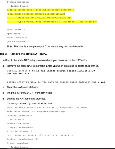 Solved Configuring Dynamic And Static Nat Topology Pc A