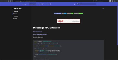 Documentation Link In Readme Broken · Issue 141 · Discordjsrpc · Github