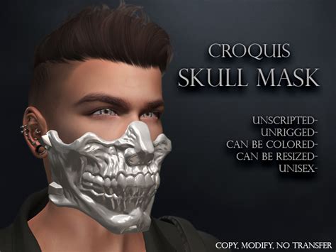 Second Life Marketplace Skull Mask T