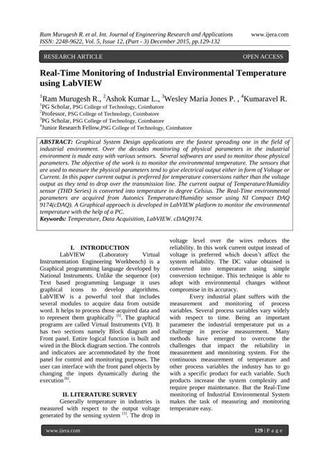 Pdf Real Time Monitoring Of Industrial Environmental Temperature Using Labview Dokumentips