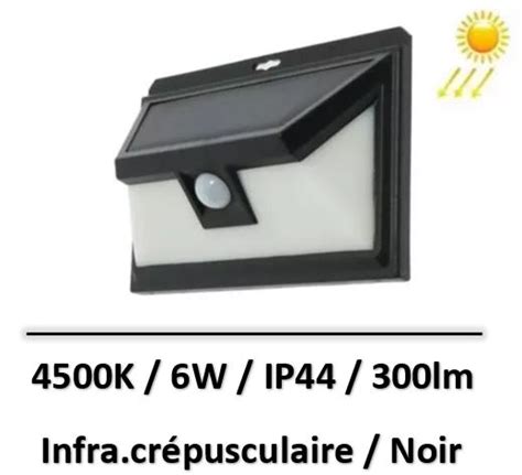 Ledme Applique Murale Led Venus Solaire Avec Capteur De Mouvement Lm Appliques Led