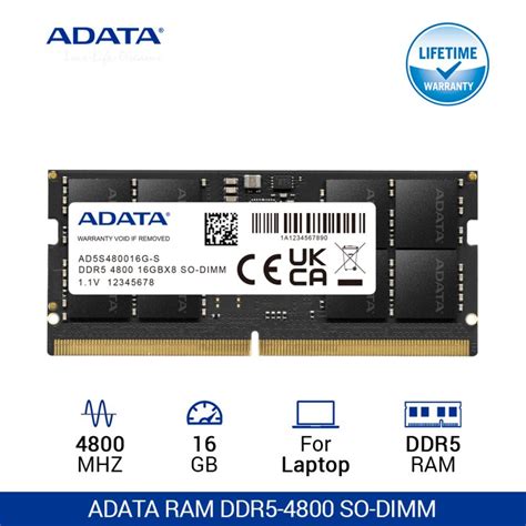 Jual Adata So Dimm Ddr5 4800 16gb Memory Laptop Ddr5 16gb 4800mhz