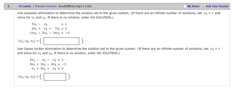 Solved Gaussian Elimination And Gaussian Jordan Elimination