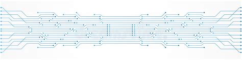 Abstract Technology Background Blue Circuit Board Pattern Microchip Stock Vector