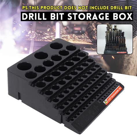 Drill Bit Storage Box Milling Cutter Drill Finishing Holder Black