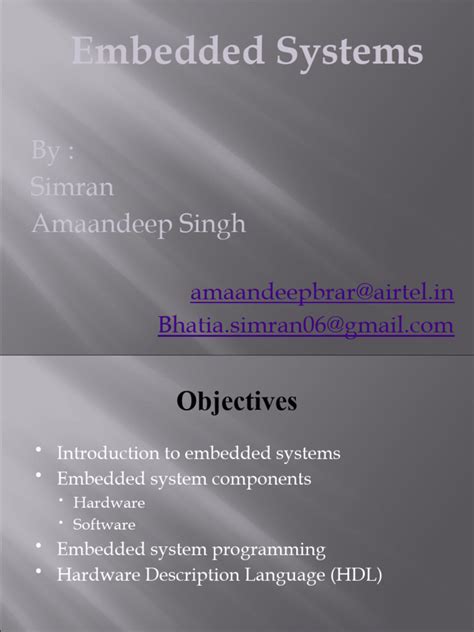Embedded System6907603powerpoint Pdf Embedded System Microprocessor