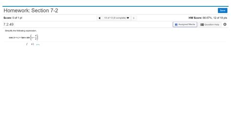 Solved Save Homework Section 7 2 Score 0 Of 1 Pt X 7 2 9 3