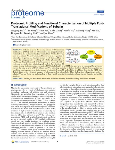 Pdf Proteomic Profiling And Functional Characterization Of Multiple