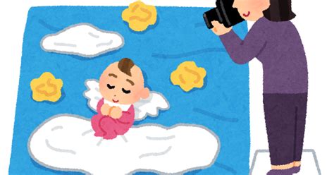 おひるねアートを撮影している母親のイラスト かわいいフリー素材集 いらすとや