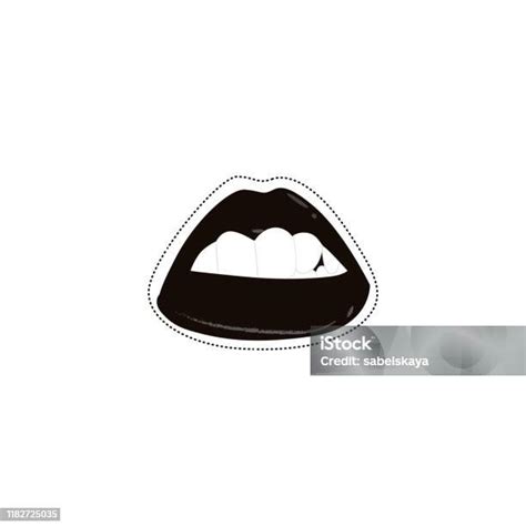 검은 입술 또는 검은 립스틱 벡터 일러스트와 함께 여성 입을 엽니 다 개체 그룹에 대한 스톡 벡터 아트 및 기타 이미지 개체 그룹 검은색 나이 Istock