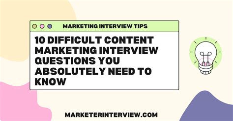 Difficult Content Marketing Interview Questions You Absolutely Need To Know Marketer Interview