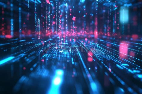 A High Tech 3d Abstract Background Featuring A Vast Matrix Of Luminous