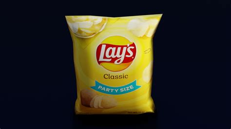 Brw Productions Lays Chips Low Poly 3d Model