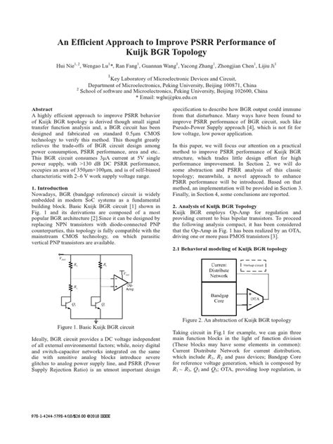 Bgr Psrr Pdf Bipolar Junction Transistor Operational Amplifier