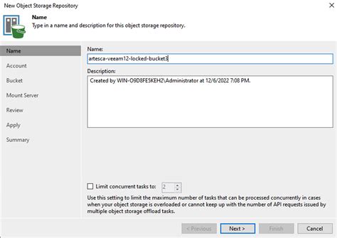 artesca as a primary s3 repository with veeam 12 — artesca 3 1 0 documentation