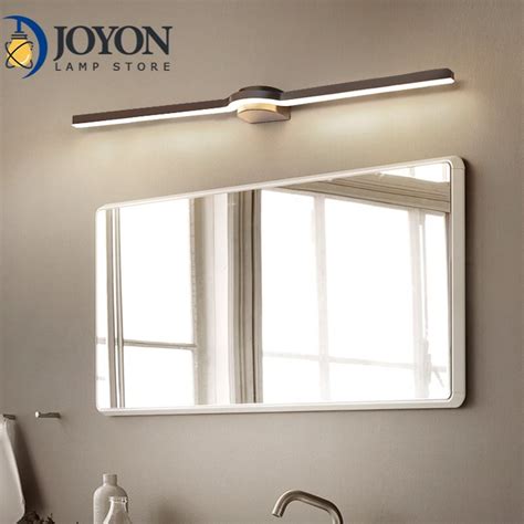 모던한 벽 전등 블랙 화이트 Led 벽 램프 60cm 80cm 긴 그림 조명 알루미늄 욕실 거울 조명 Aliexpress