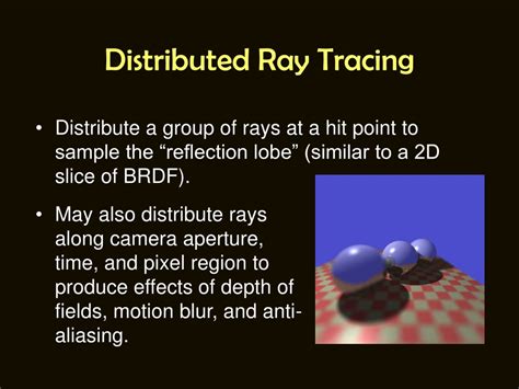 Ppt Distributed Ray Tracing Powerpoint Presentation Free Download