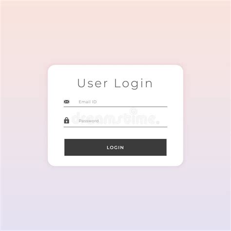 User Friendly Member Login Page Theme Template For Internet Access Stock Vector Illustration