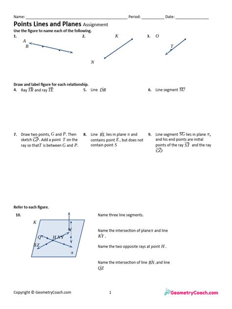 1 2 Assignment Points Lines And Planes Pdf Classical Geometry
