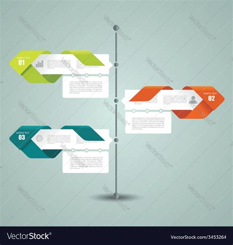Diagram Template Of Multidirectional Pointers Vector Image